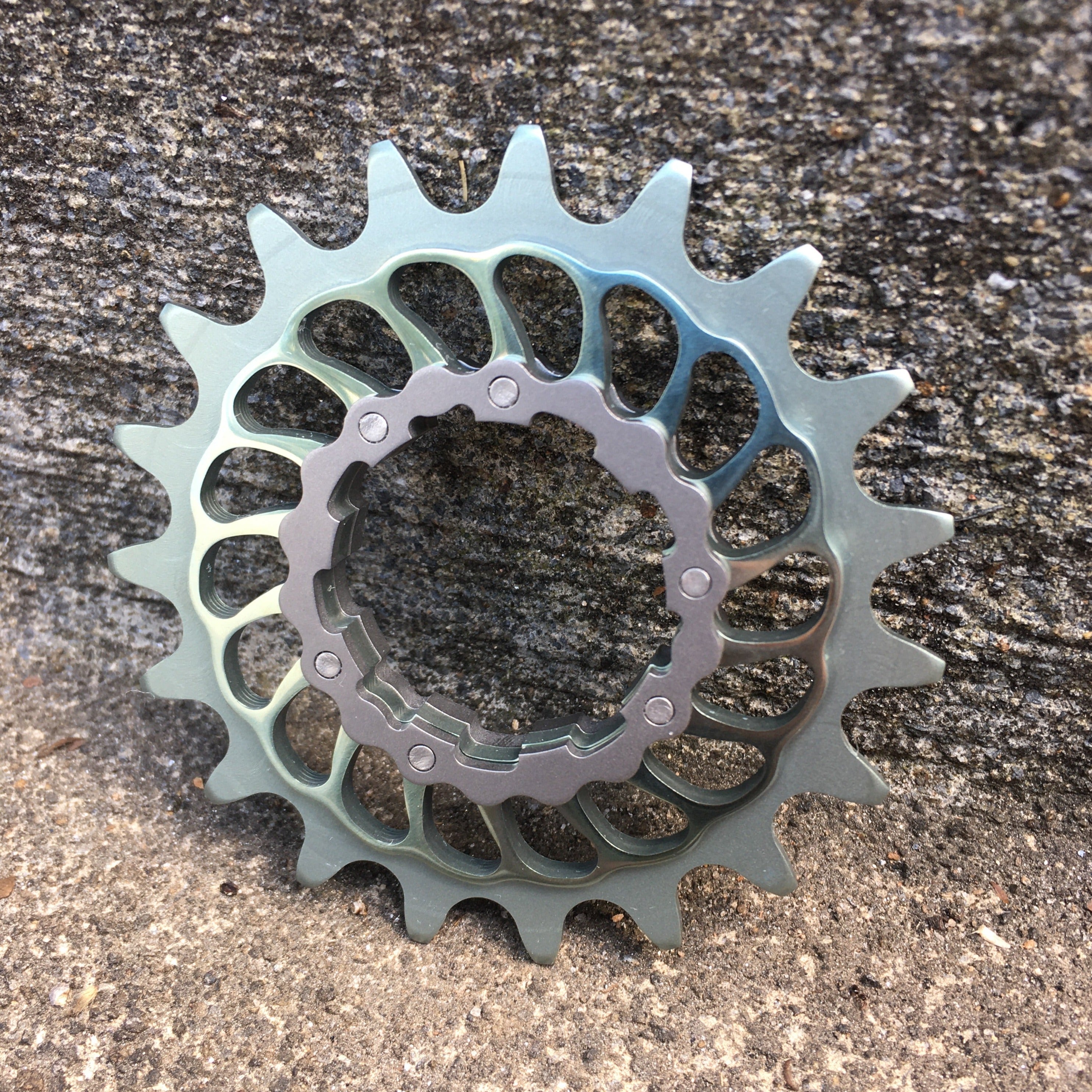 Cloud (45V) Anodized Boone Titanium Single Speed Double Step Cog ...